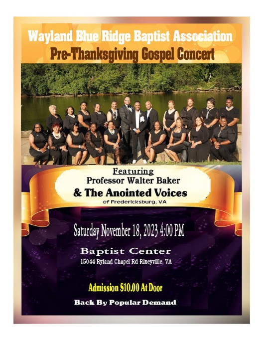 Events - Wayland Blue Ridge Baptist Center